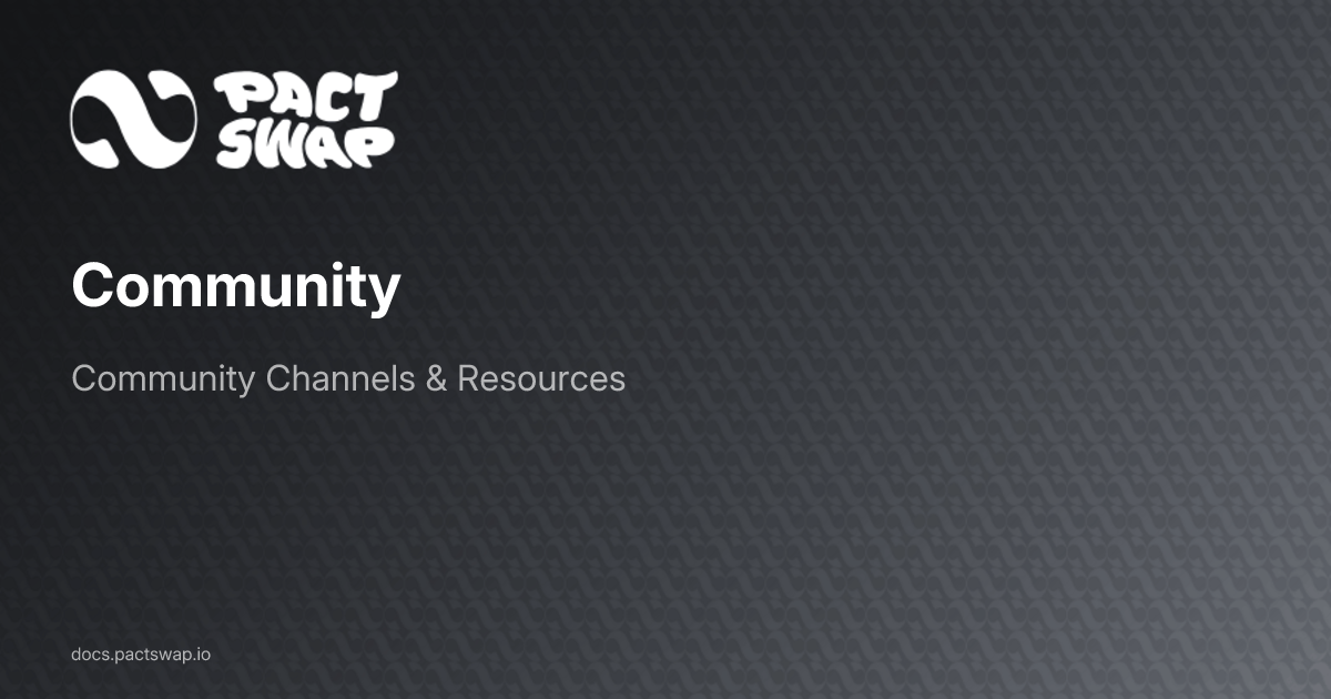 Community - Pact Swap Documentation