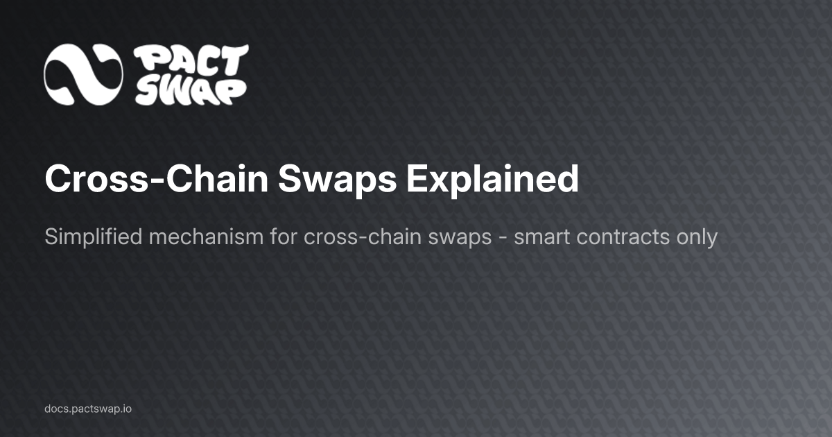 Cross-Chain Swaps Explained - PACT SWAP Documentation